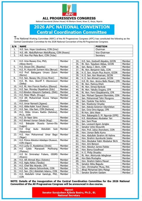APC 73-Member 2026 Convention Committee [FULL LIST] - Informant Online